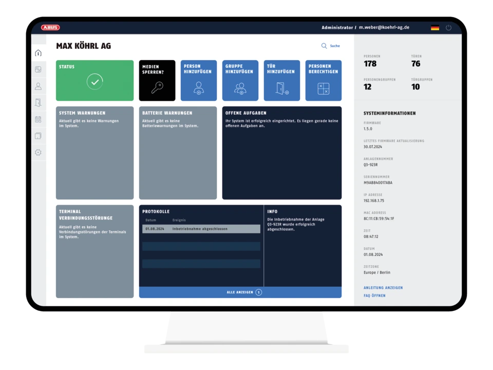 TECTIQ Access Manager | Zutrittskontrolle | ABUS