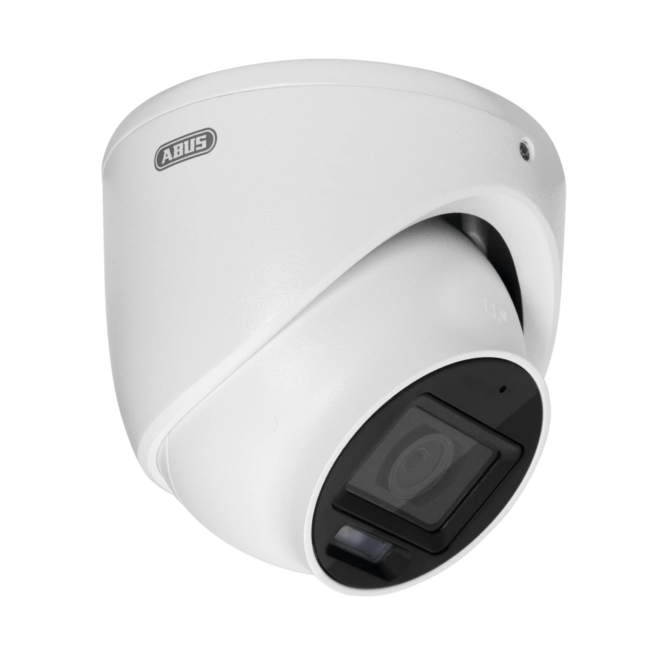 Analog surveillance camera from ABUS with integrated white light and IR ...