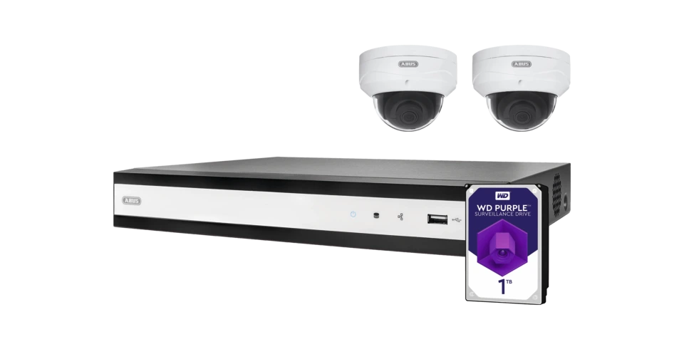 ABUS IP video surveillance 4-Channel PoE complete set (TVVR36421D)